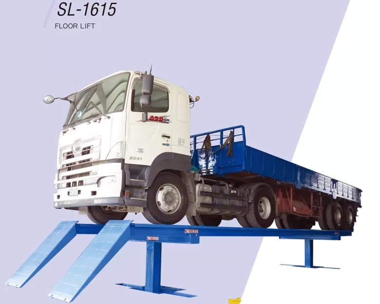 Underfloor hydraulic 2-post lift with capacity of 25 tons