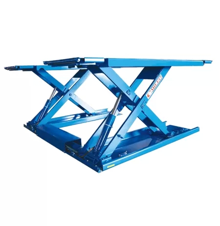 Belly lift scissor lift with capacity of 3.2 tons, surface mounted